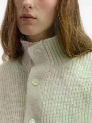 DUNST Ribbed-knit Button-up Sweater