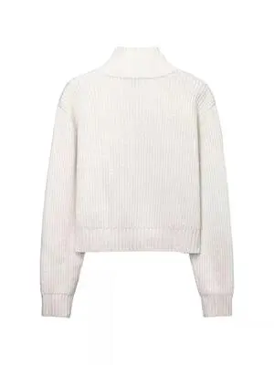 DUNST Ribbed-knit Button-up Sweater