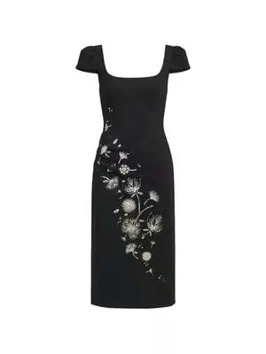 Cinq À Sept Midnight Dandelion Iliana Midi Dress