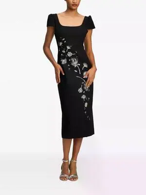 Cinq À Sept Midnight Dandelion Iliana Midi Dress