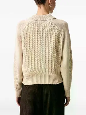 SESSUN Afang Button-detail Ribbed Sweater