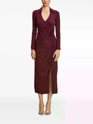 Cinq À Sept Fabia Ruched Midi Dress