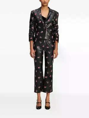 Cinq À Sept Tossed Roses Le Petit Khloe Blazer - Black