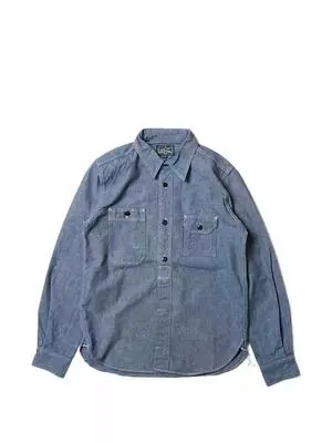 STUDIO D'ARTISAN Chambray Long-sleeve Shirt - Blue