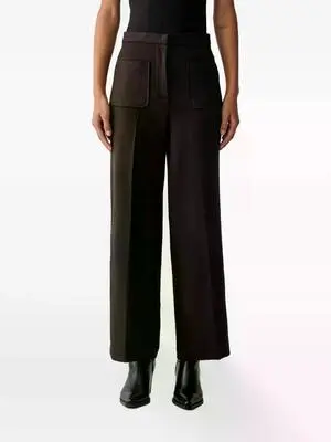 SESSUN Alberwool Patch-pocket Cropped Trousers - Brown