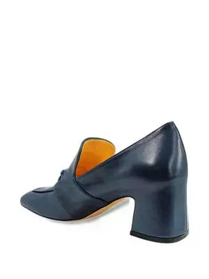 MADISON MAISON Leather Bit-detail Heeled Loafers