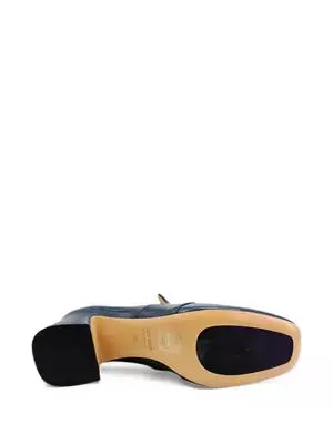 MADISON MAISON Leather Bit-detail Heeled Loafers