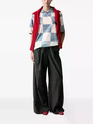 Stine Goya Xumbro Checked Lace-patch Polo Shirt
