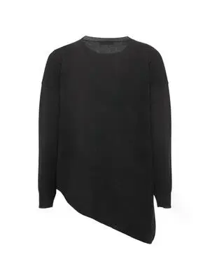 KANGRA Asymmetric Long-sleeve Sweater - Black