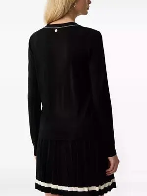 SILVIAN HEACH Piped-trim Button-up Cardigan - Black