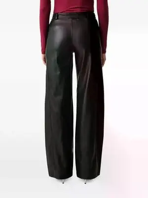 SILVIAN HEACH Belted Faux-leather Trousers