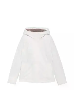 K-WAY Hooded Faux-fur-lined Jacket - White