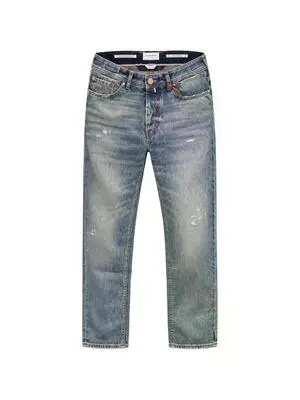 JACOB COHЁN Distressed Whiskered Jeans - Blue