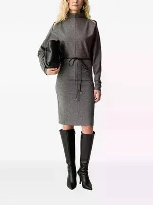 Patrizia Pepe Cold-shoulder Belted Dress