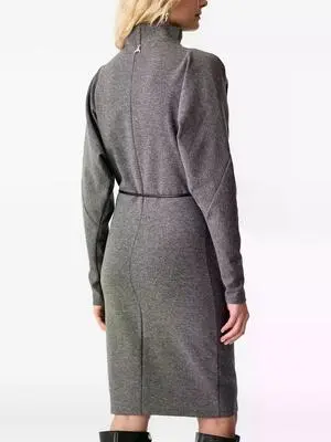 Patrizia Pepe Cold-shoulder Belted Dress