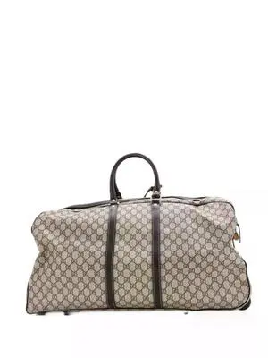 Gucci Rolling Duffle Bag Gg Coated Canvas Large Travel Bag