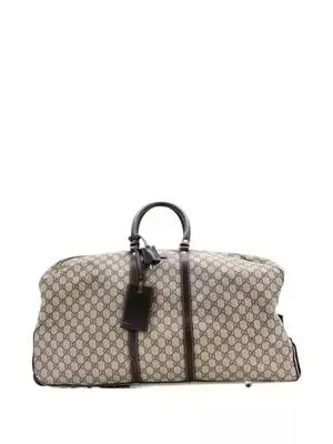 Gucci Rolling Duffle Bag Gg Coated Canvas Large Travel Bag