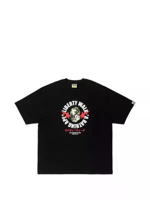 A BATHING APE X Liberty Walk Abc Camo Ape Head T-shirt - Black