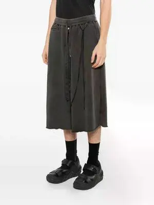 MIDORIKAWA Faded Raw-cut Shorts
