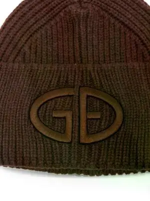 Goldbergh Valerie Logo-patch Ribbed-knit Beanie Hat
