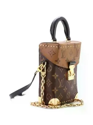LOUIS VUITTON Camera Box Nm Handbag Studded Reverse Monogram Canvas Crossbody Bag