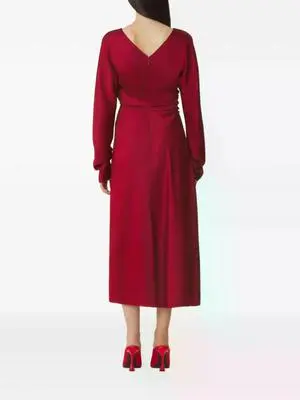 LANVIN Fitted Satin Dress With Button Detail