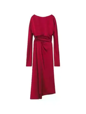 LANVIN Fitted Satin Dress With Button Detail