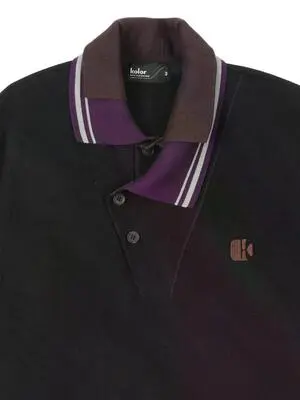 Kolor Asymmetric Long-sleeve Polo Shirt