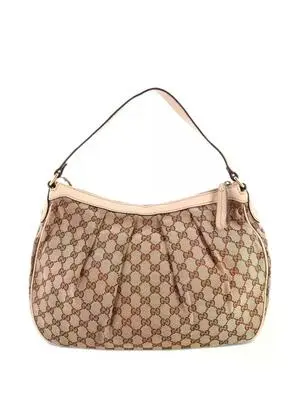 Gucci Sukey Gg Canvas With Leather Medium Hobo Bag