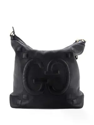 Gucci Apollo Gg Embossed Calfskin Medium Hobo Bag