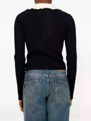 Alessandra Rich Cable-knit Cropped Cardigan