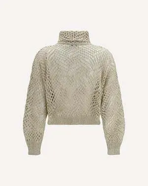 Brunello Cucinelli Open-knit Zip-up Cardigan Feale