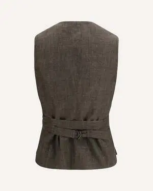 Brunello Cucinelli Belted Linen Vest