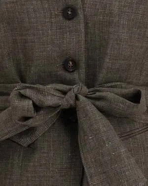 Brunello Cucinelli Belted Linen Vest