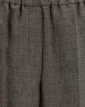 Brunello Cucinelli High-rise Linen Pants