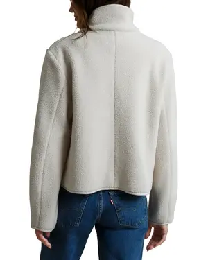 PERFECTWHITETEE Fleece Button Front Jacket - Sugar