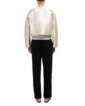 LESET Bobbi Cropped Collarless Jacket
