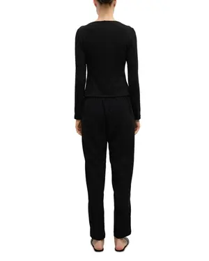 LESET Lauren Boat Neck Long Sleeve Tee