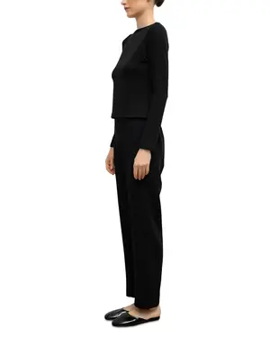 LESET Lauren Boat Neck Long Sleeve Tee