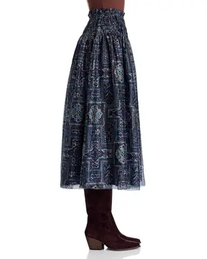 The Great. The Canary A Line Midi Skirt