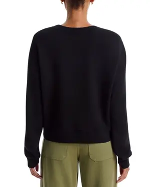 Velvet By Graham & Spencer Yoko Crewneck Cotton Sweatshirt
