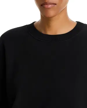 Velvet By Graham & Spencer Yoko Crewneck Cotton Sweatshirt