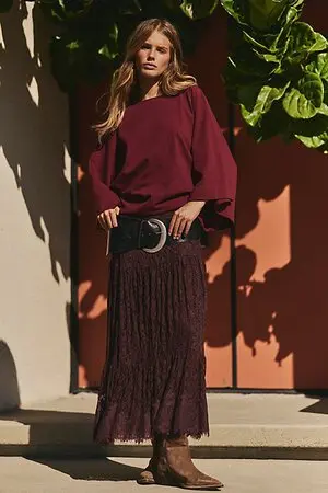 Free People Lennox 100% Cotton Top - Dionysus