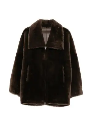 BLANCHA Shearling Coat - Brown