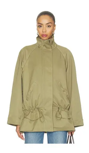 ALL THE WAYS Sawyer Funnel Neck Jacket - Olive