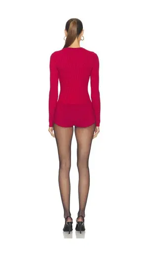 SELF-PORTRAIT Flower Knit Playsuit
