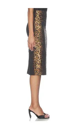 LOVERS AND FRIENDS Eliza Midi Skirt In Brown