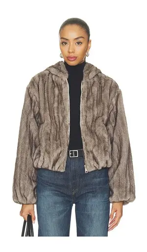 Steve Madden Carmilla Jacket In Grey - Silver Fields