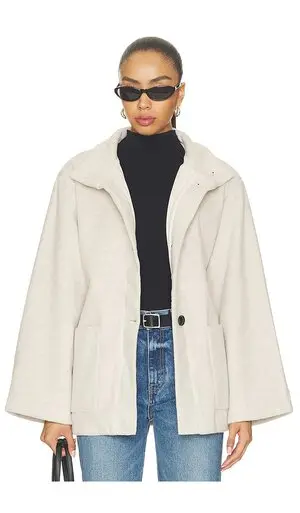 Sanctuary Bundled Wool Coat In Beige