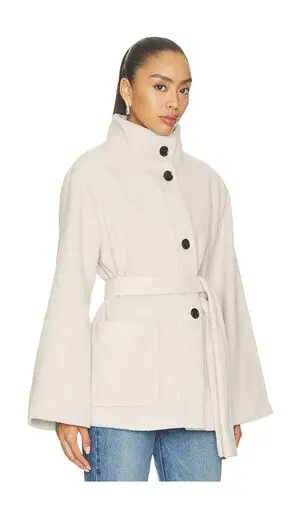 Sanctuary Bundled Wool Coat In Beige